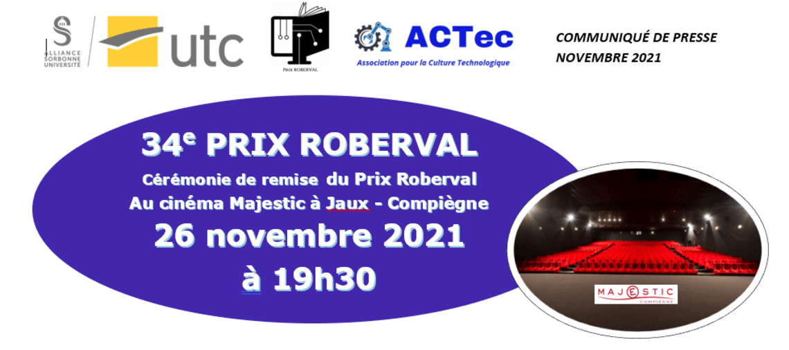 34e Prix Roberval - les journées Roberval du 25 et 26 novembre 2021 | ECHOSCIENCES - Hauts-de-France
